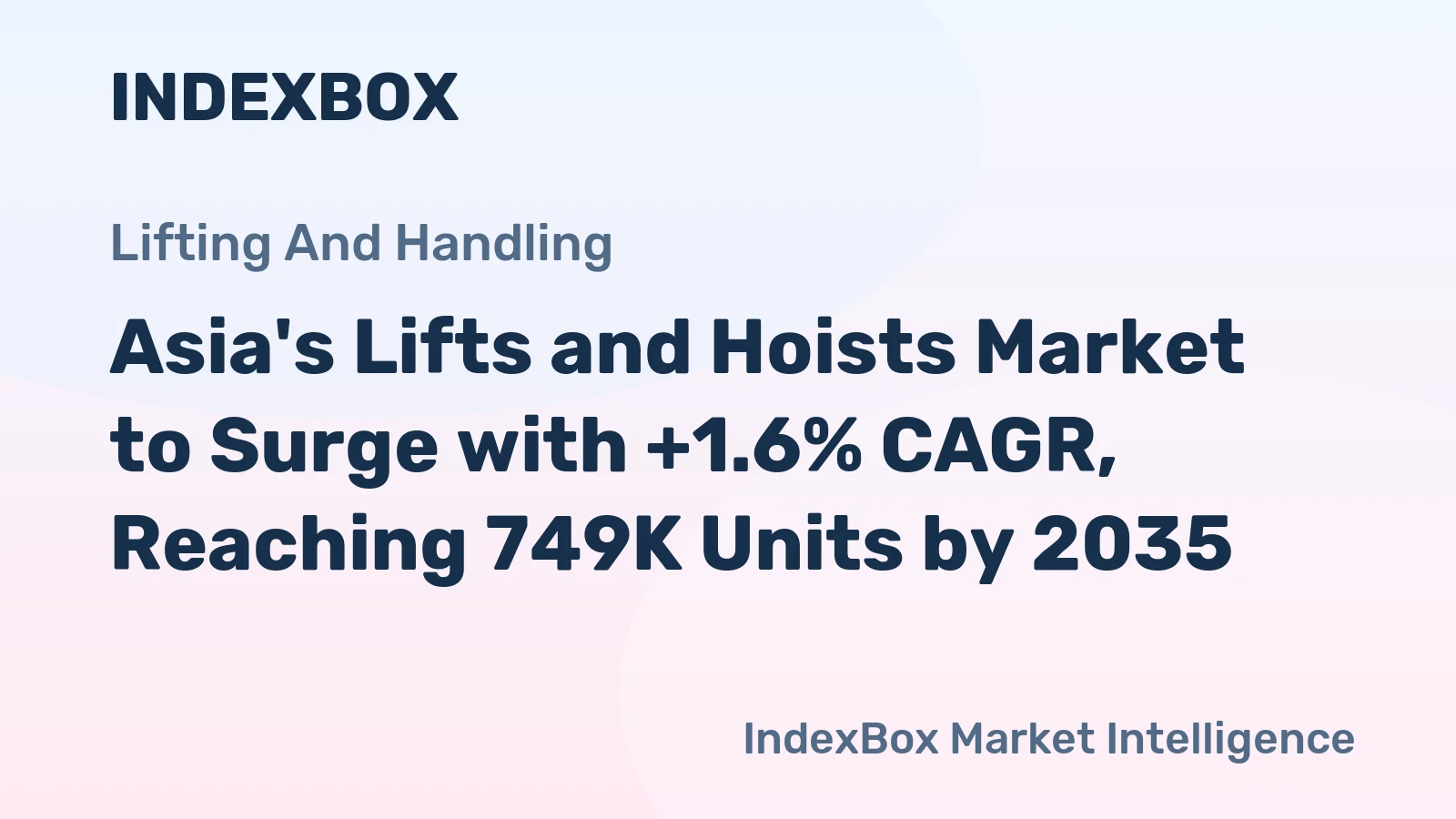 Asia's Lifts and Hoists Market to Surge with +1.6% CAGR, Reaching 749K Units by 2035