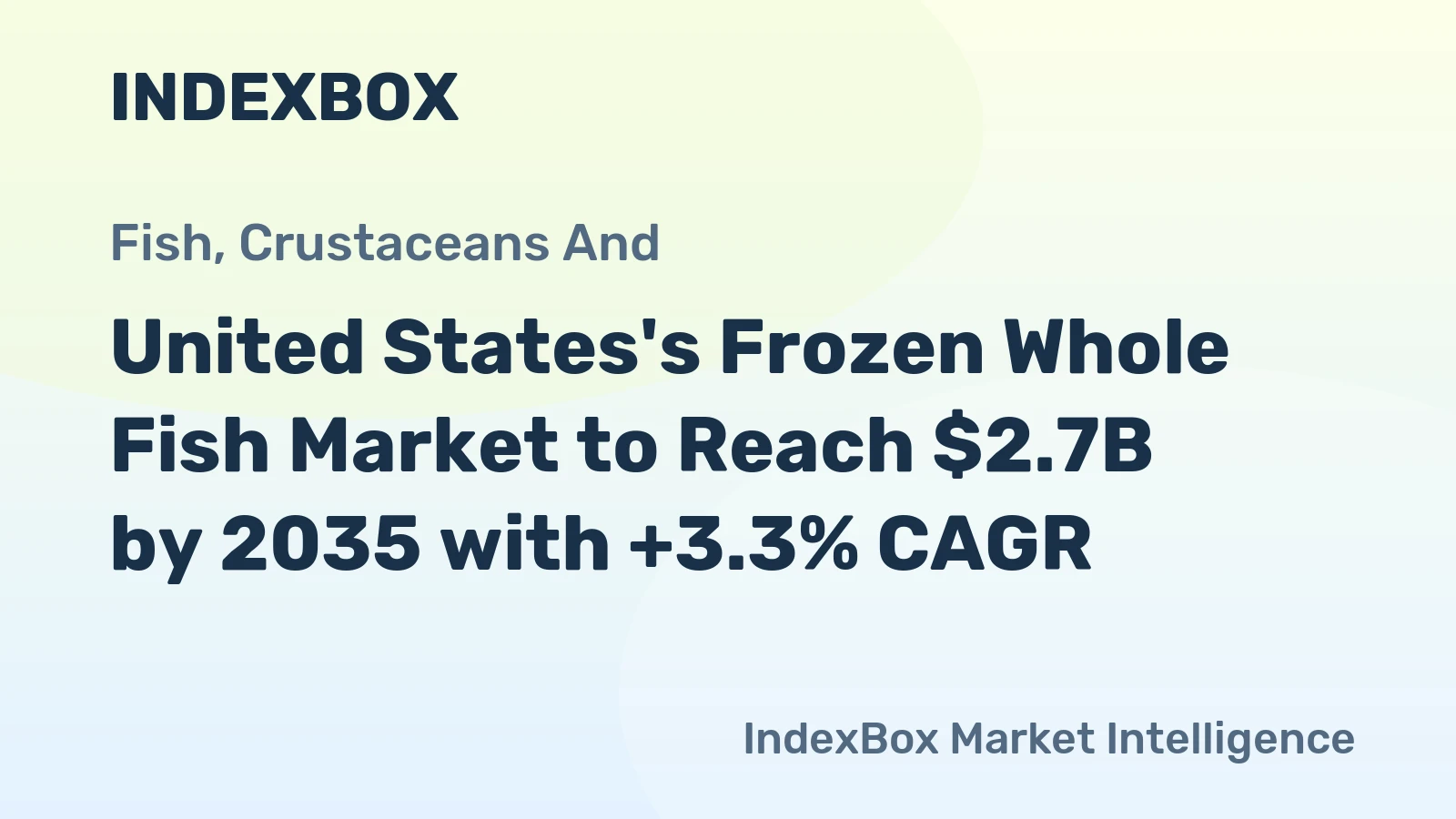 United States's Frozen Whole Fish Market to Reach $2.7B by 2035 with +3.3% CAGR