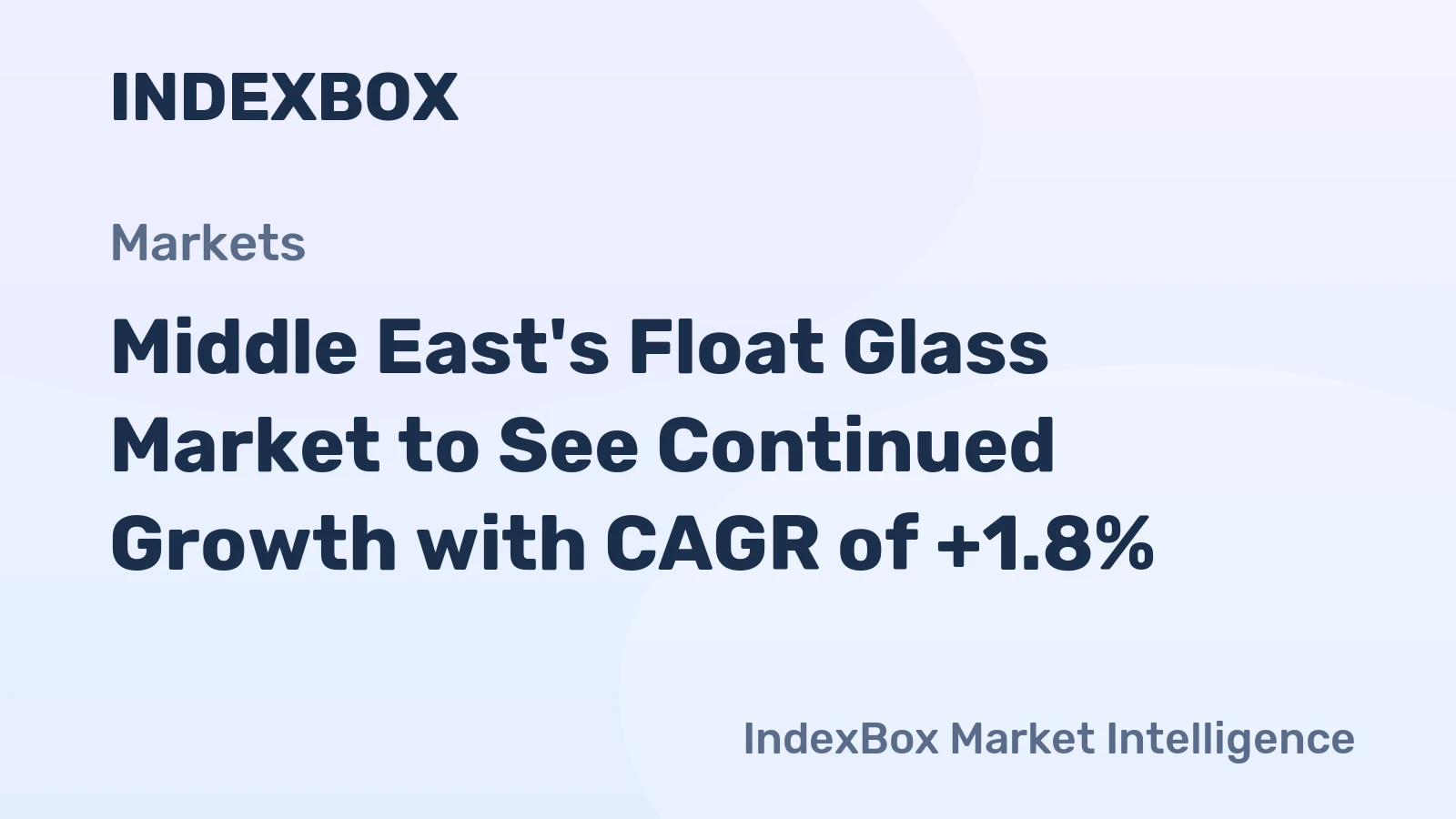 Middle East's Float Glass Market to See Continued Growth with CAGR of +1.8%