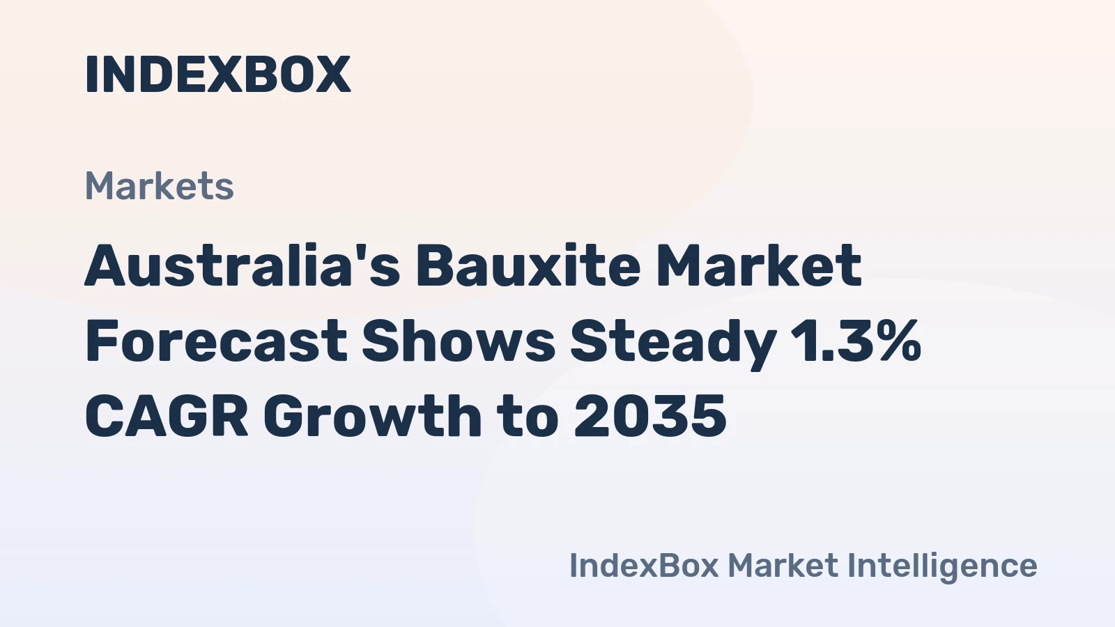 Australia's Bauxite Market Forecast Shows Steady 1.3% CAGR Growth to 2035