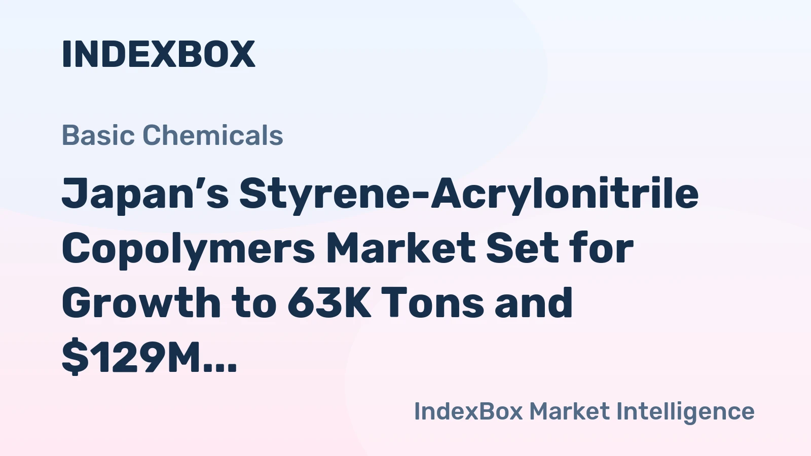 Japan’s Styrene-Acrylonitrile Copolymers Market Set for Growth to 63K Tons and $129M