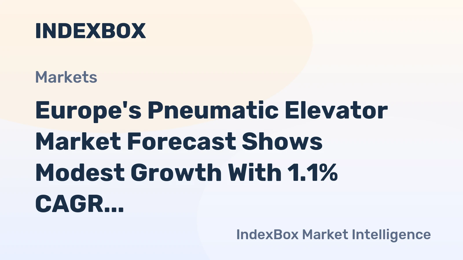 Europe's Pneumatic Elevator Market Forecast Shows Modest Growth With 1.1% CAGR Through 2035