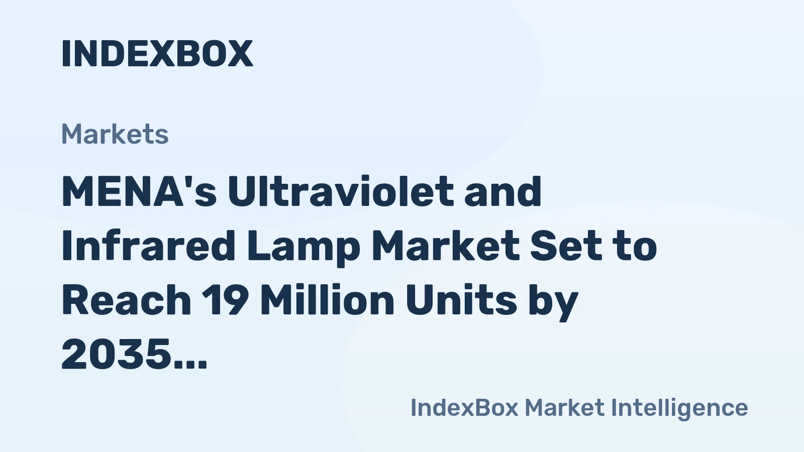 MENA's Ultraviolet and Infrared Lamp Market Set to Reach 19 Million Units by 2035 with Value Surging to $319 Million