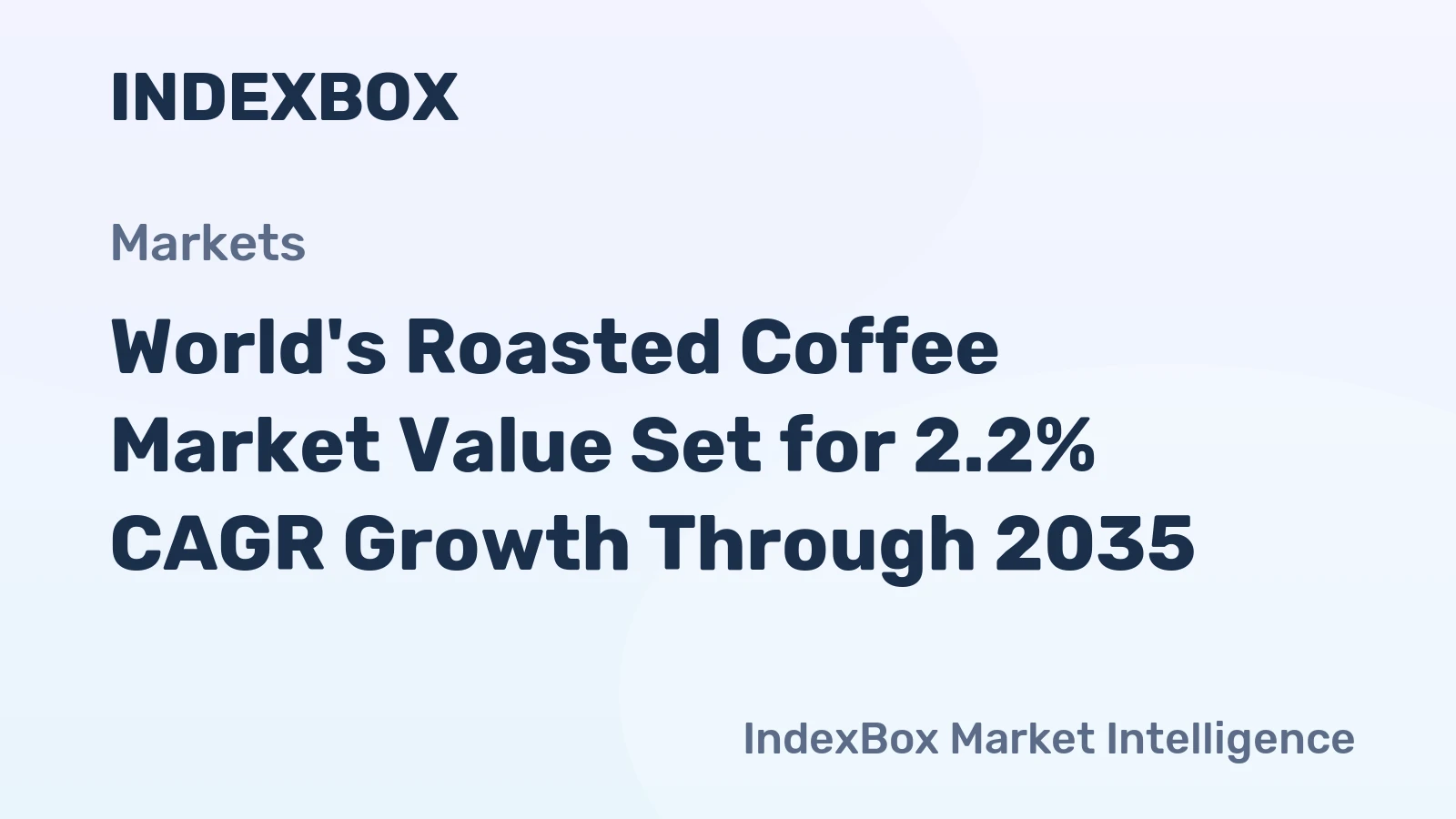 World's Roasted Coffee Market Value Set for 2.2% CAGR Growth Through 2035