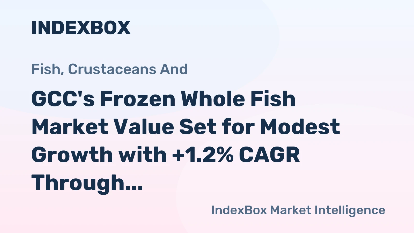 GCC's Frozen Whole Fish Market Value Set for Modest Growth with +1.2% CAGR Through 2035