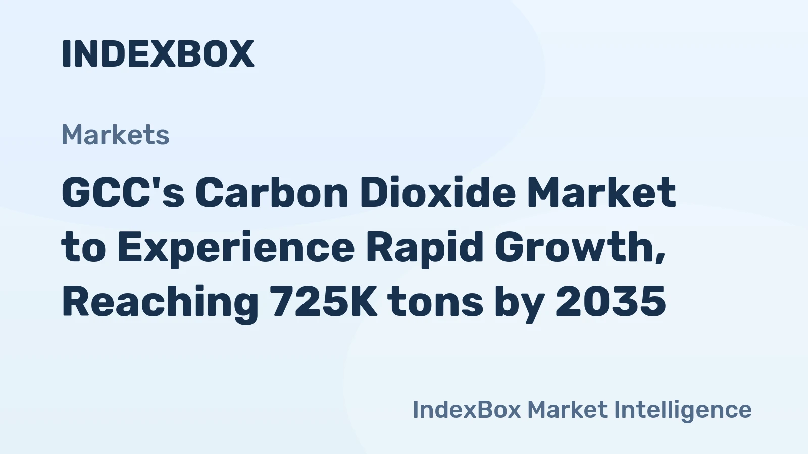 GCC's Carbon Dioxide Market to Experience Rapid Growth, Reaching 725K tons by 2035