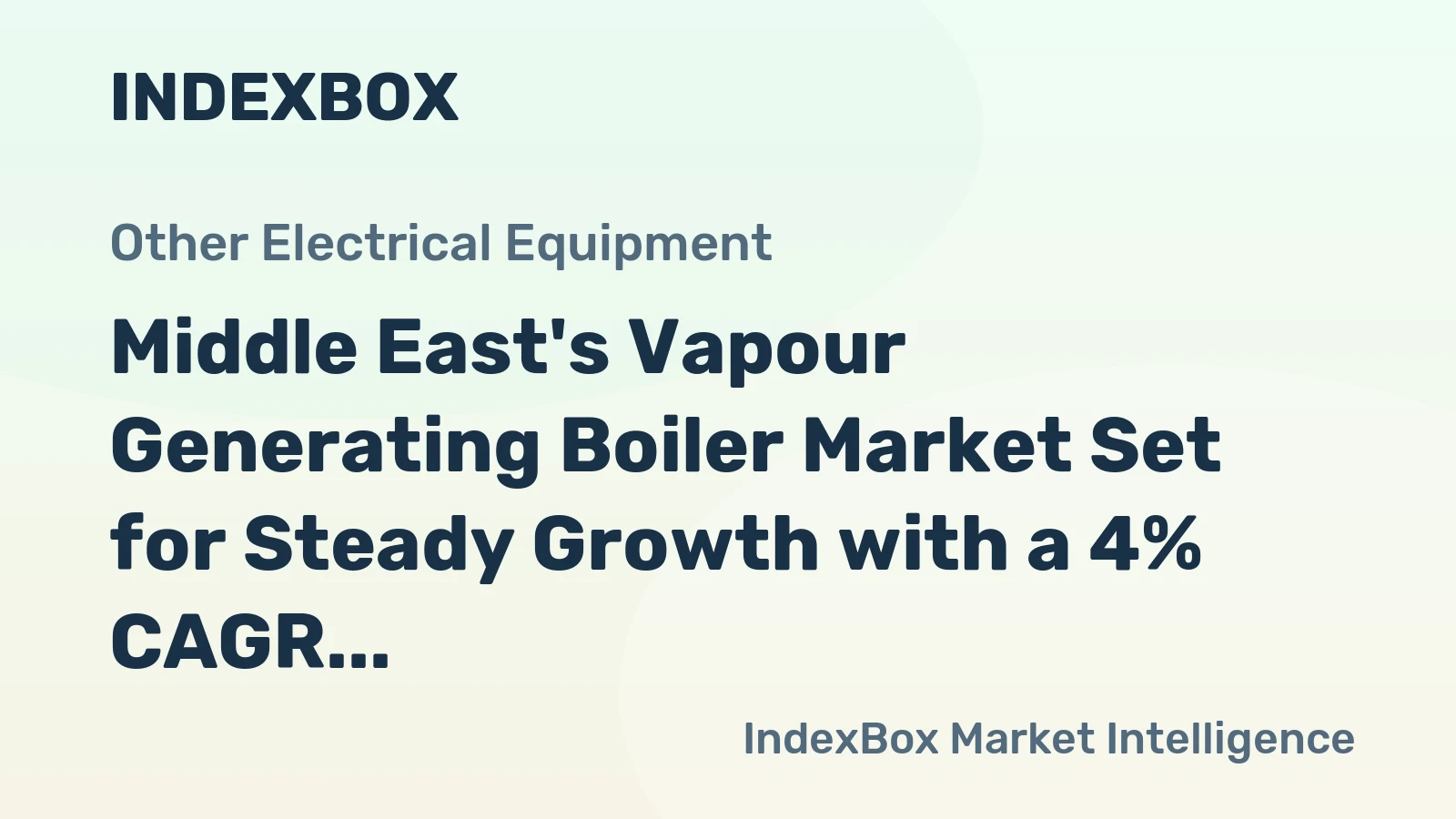 Middle East's Vapour Generating Boiler Market Set for Steady Growth with a 4% CAGR