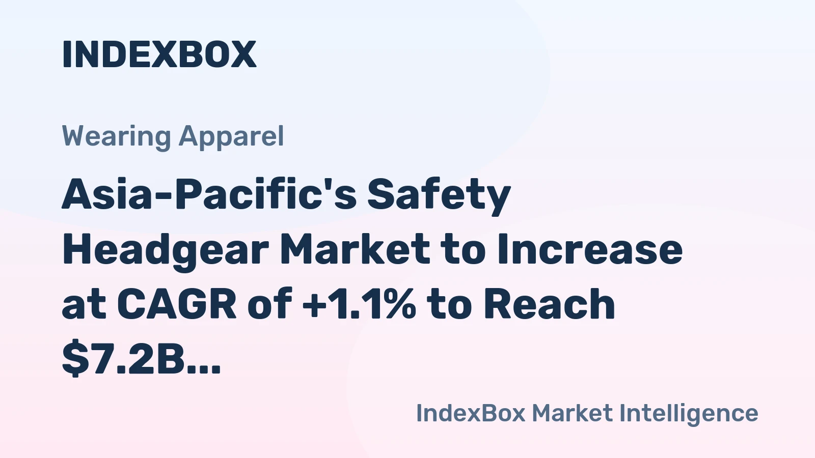 Asia-Pacific's Safety Headgear Market to Increase at CAGR of +1.1% to Reach $7.2B by 2035