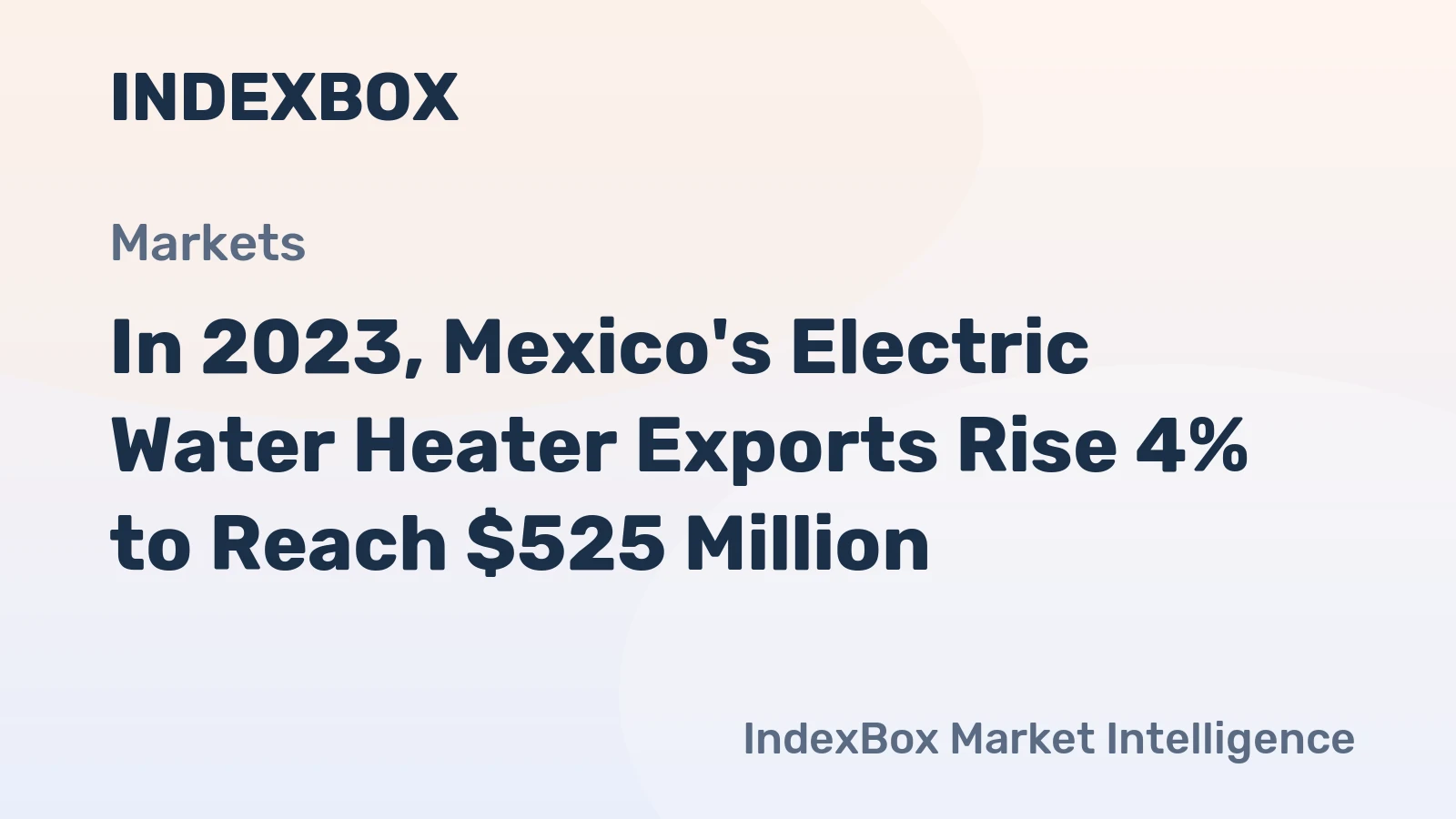In 2023, Mexico's Electric Water Heater Exports Rise 4% to Reach $525 Million