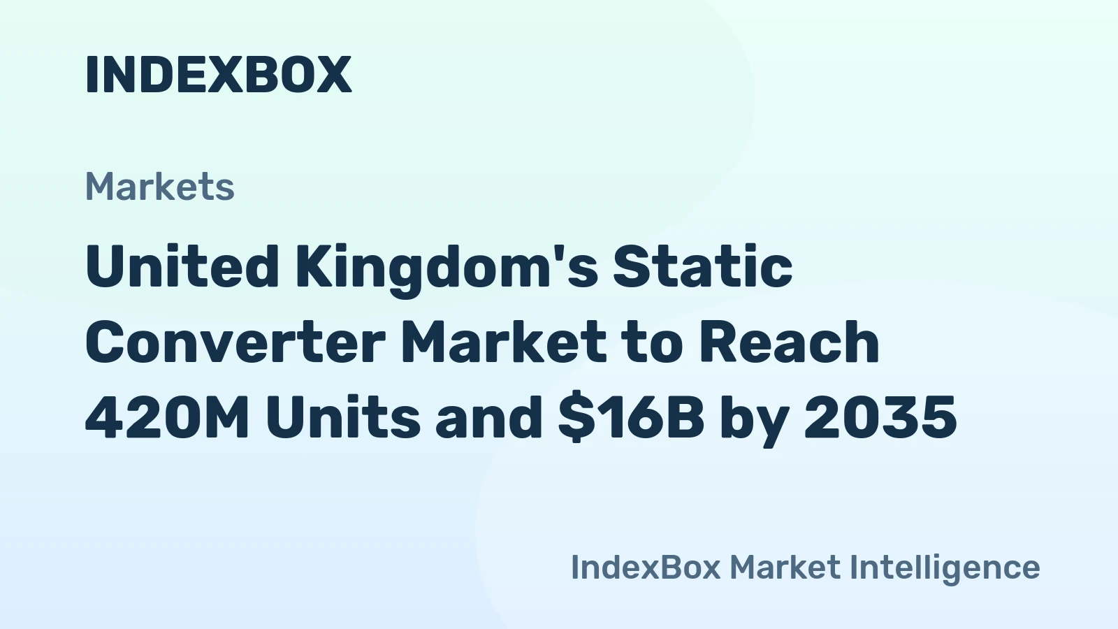 United Kingdom's Static Converter Market to Reach 420M Units and $16B by 2035