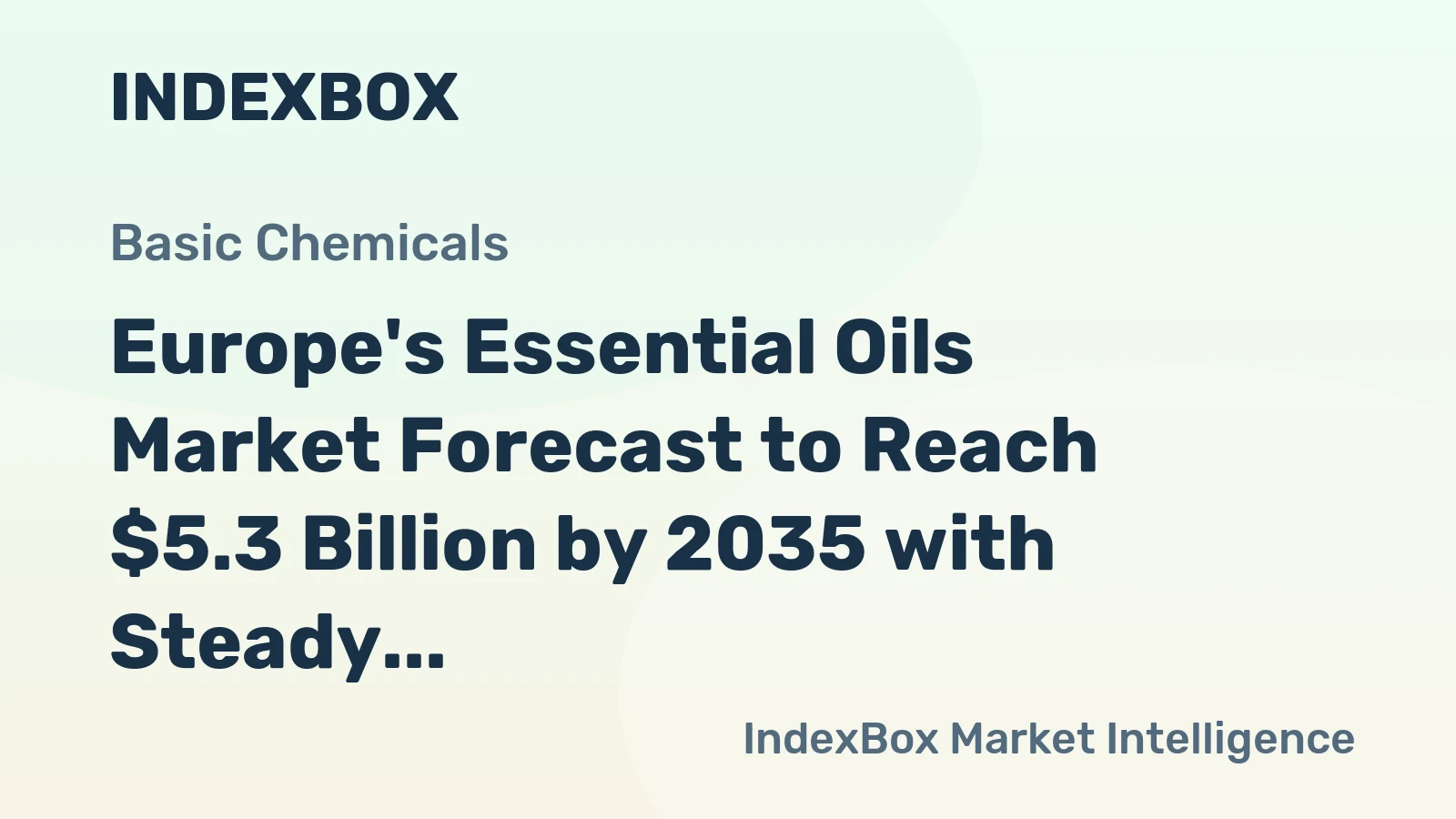 Europe's Essential Oils Market Forecast to Reach $5.3 Billion by 2035 with Steady 3.4% CAGR Growth