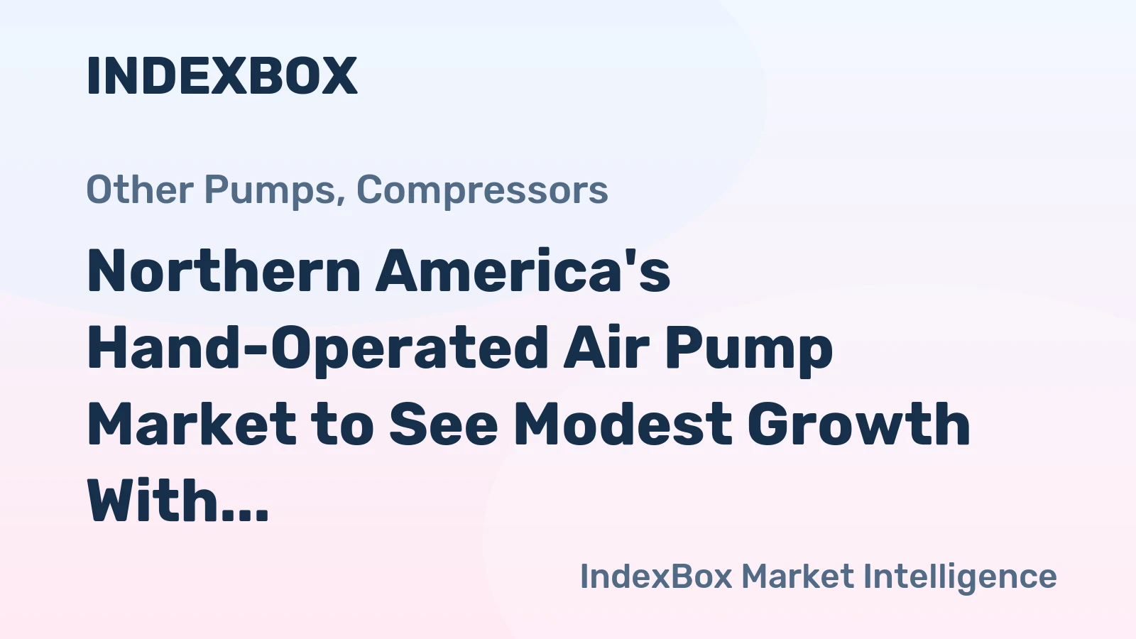 Northern America's Hand-Operated Air Pump Market to See Modest Growth With a 1.3% CAGR in Value