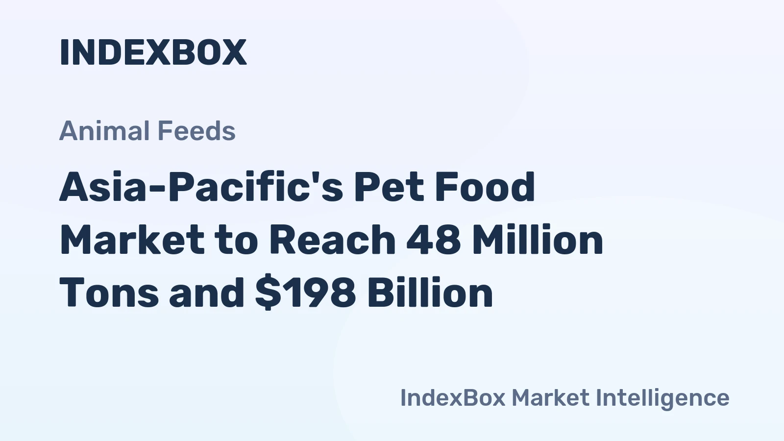 Asia-Pacific's Pet Food Market to Reach 48 Million Tons and $198 Billion