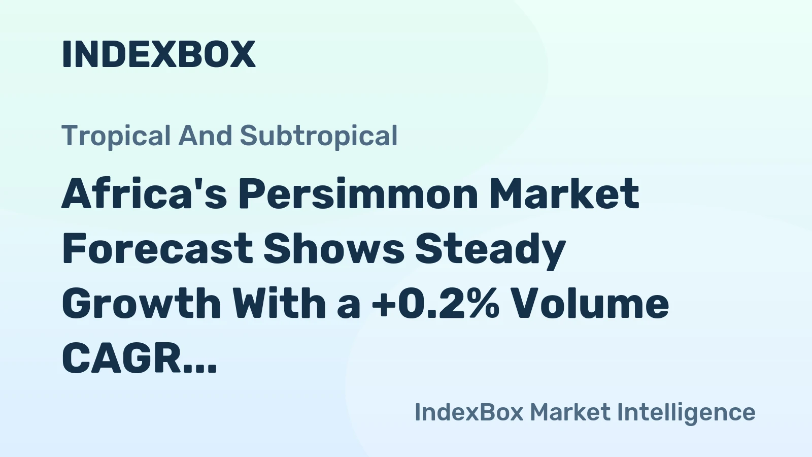 Africa's Persimmon Market Forecast Shows Steady Growth With a +0.2% Volume CAGR Through 2035
