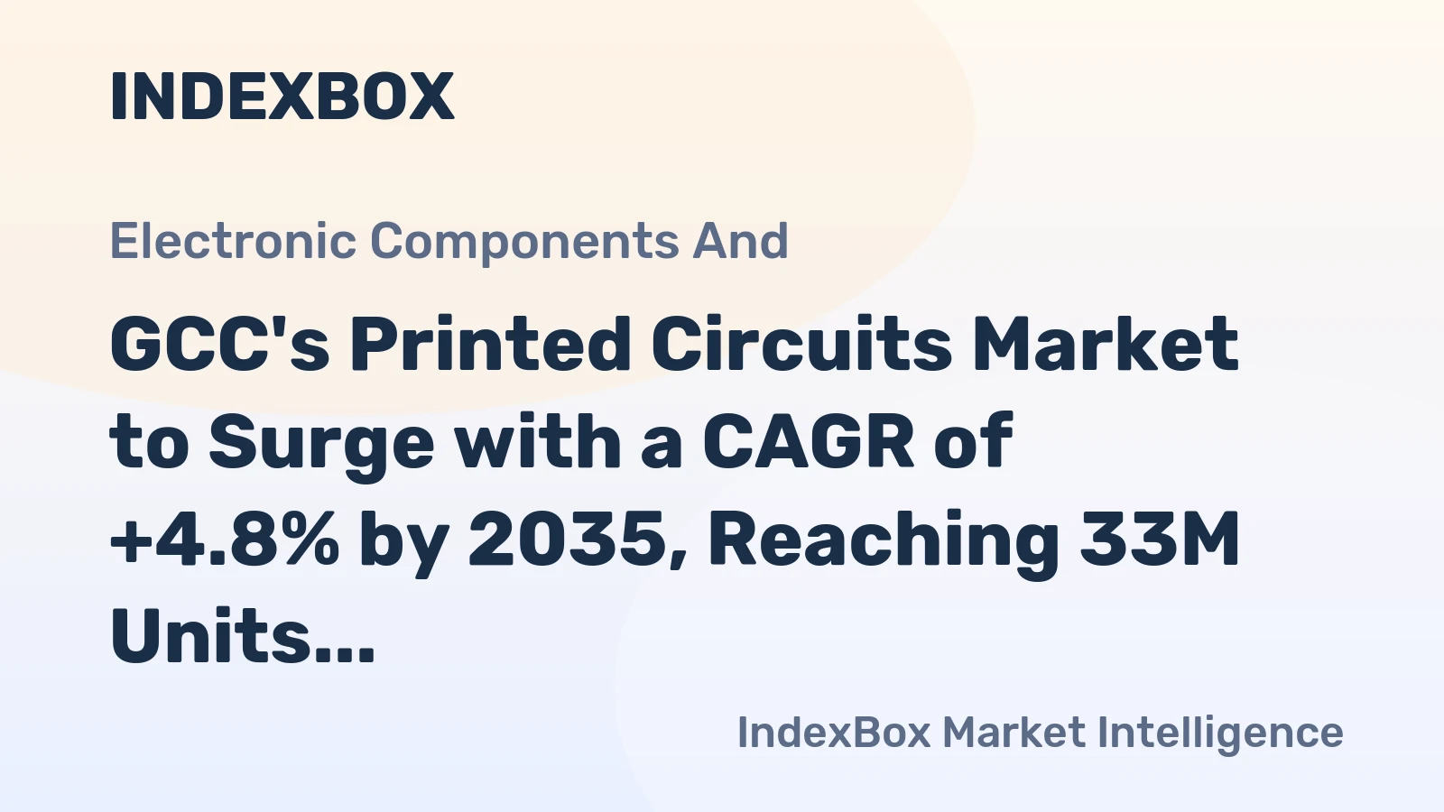 GCC's Printed Circuits Market to Surge with a CAGR of +4.8% by 2035, Reaching 33M Units