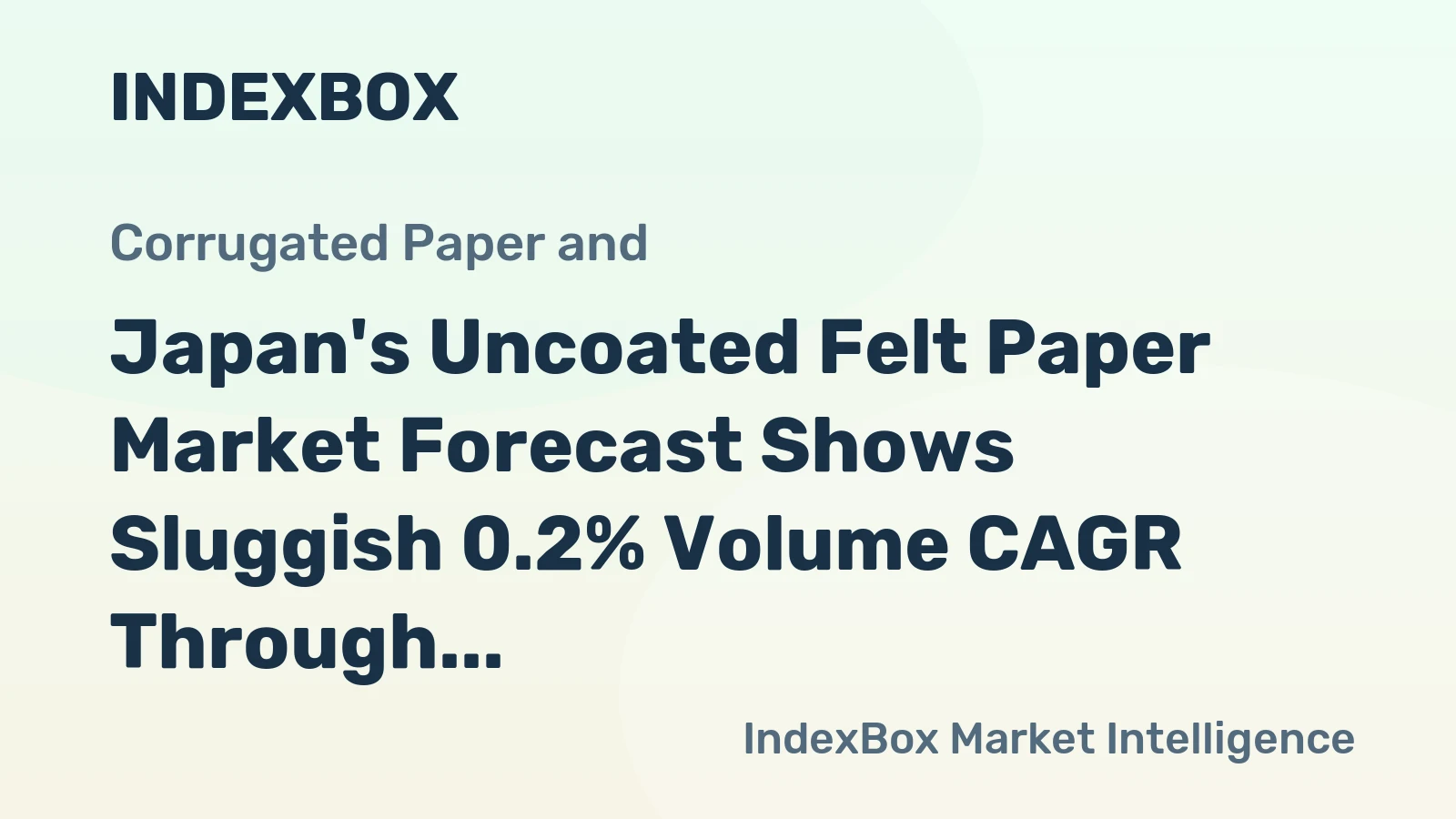 Japan's Uncoated Felt Paper Market Forecast Shows Sluggish 0.2% Volume CAGR Through 2035