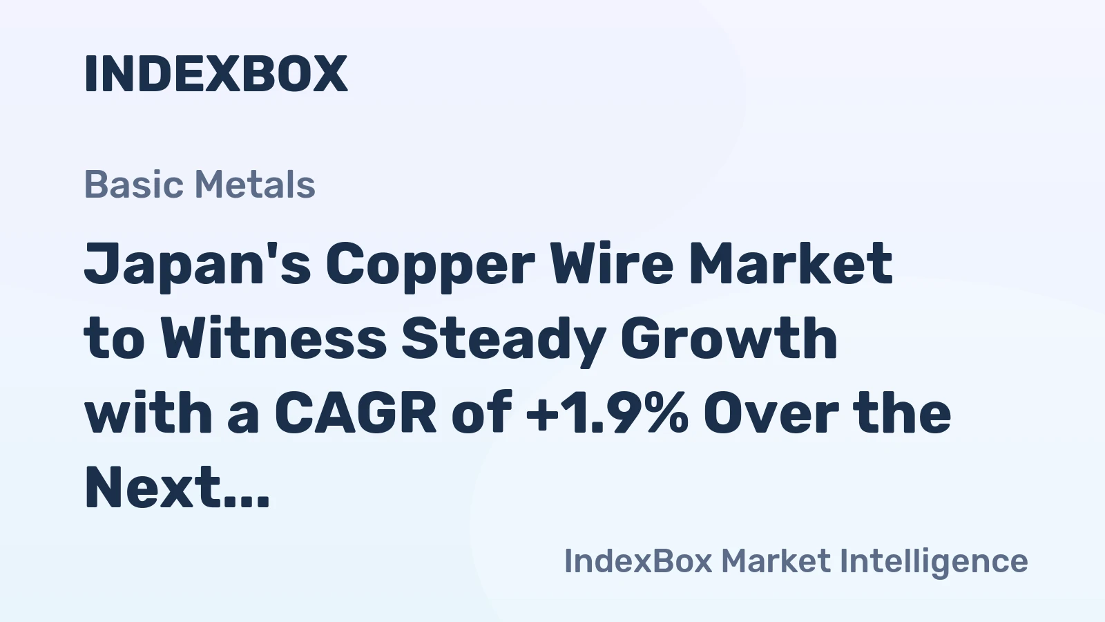 Japan's Copper Wire Market to Witness Steady Growth with a CAGR of +1.9% Over the Next Decade