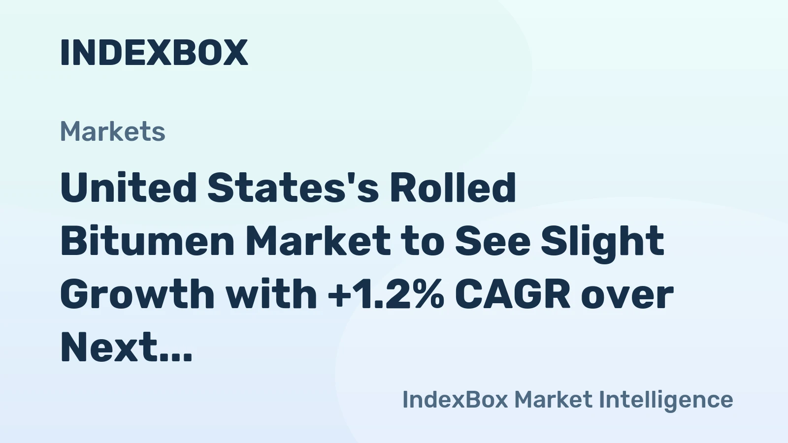 United States's Rolled Bitumen Market to See Slight Growth with +1.2% CAGR over Next Decade