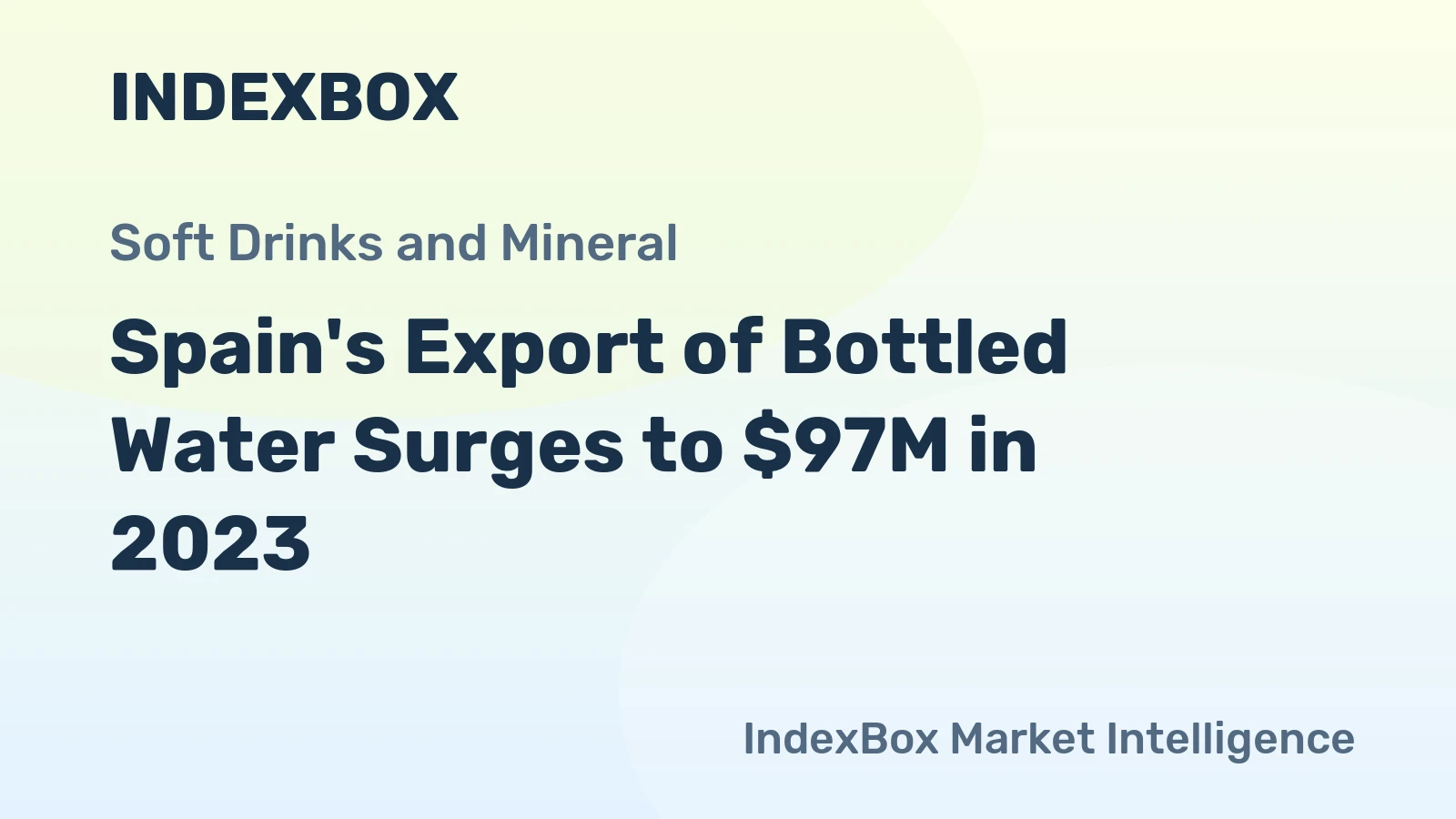 Spain's Export of Bottled Water Surges to $97M in 2023