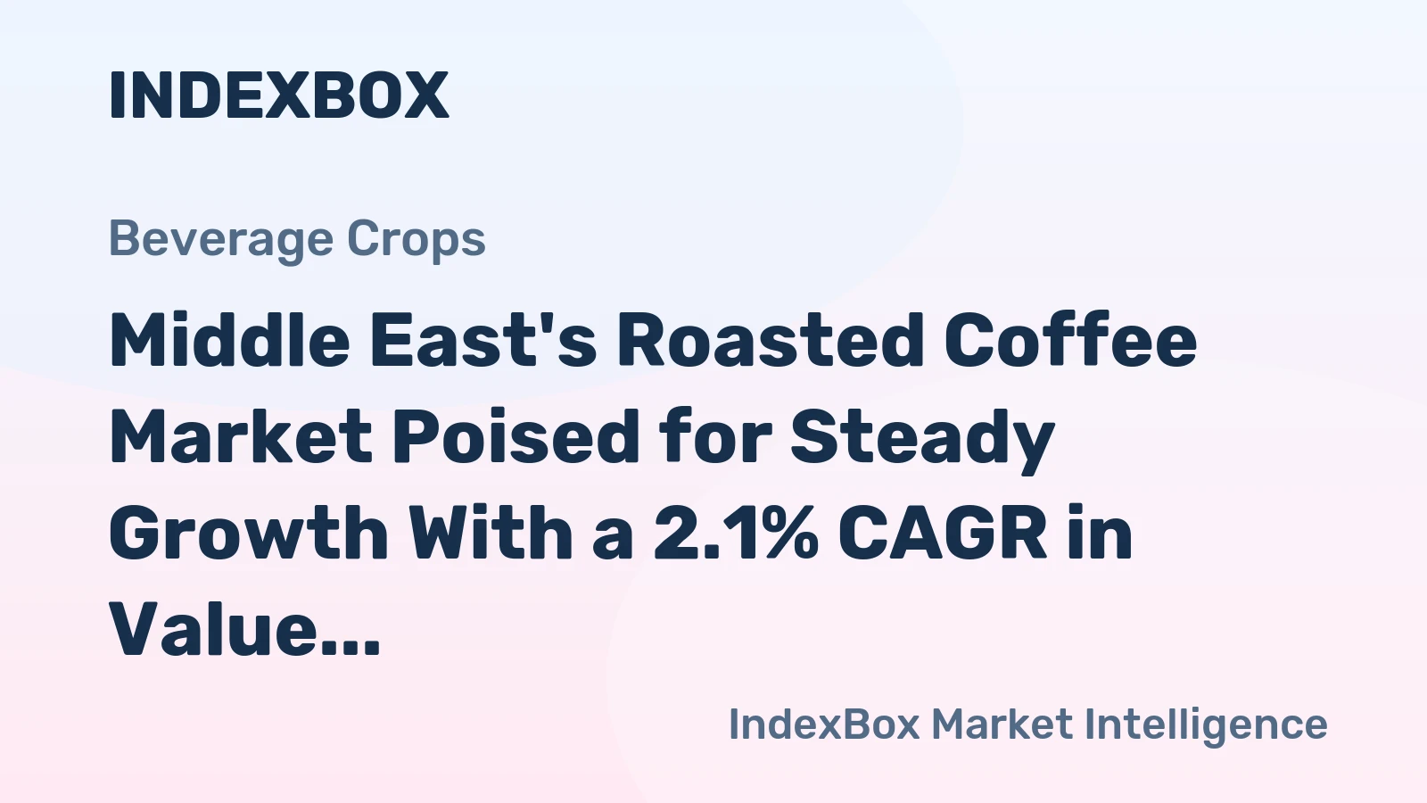 Middle East's Roasted Coffee Market Poised for Steady Growth With a 2.1% CAGR in Value Through 2035