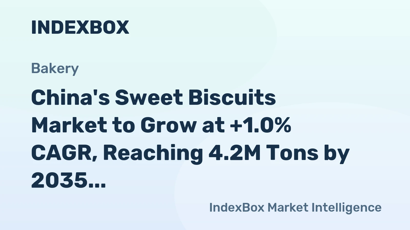 China's Sweet Biscuits Market to Grow at +1.0% CAGR, Reaching 4.2M Tons by 2035