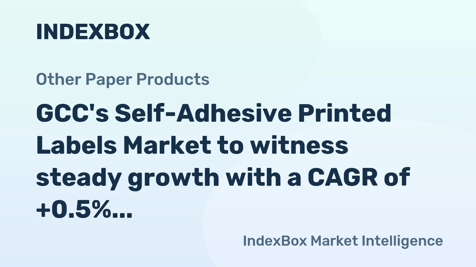 GCC's Self-Adhesive Printed Labels Market to witness steady growth with a CAGR of +0.5% through 2035