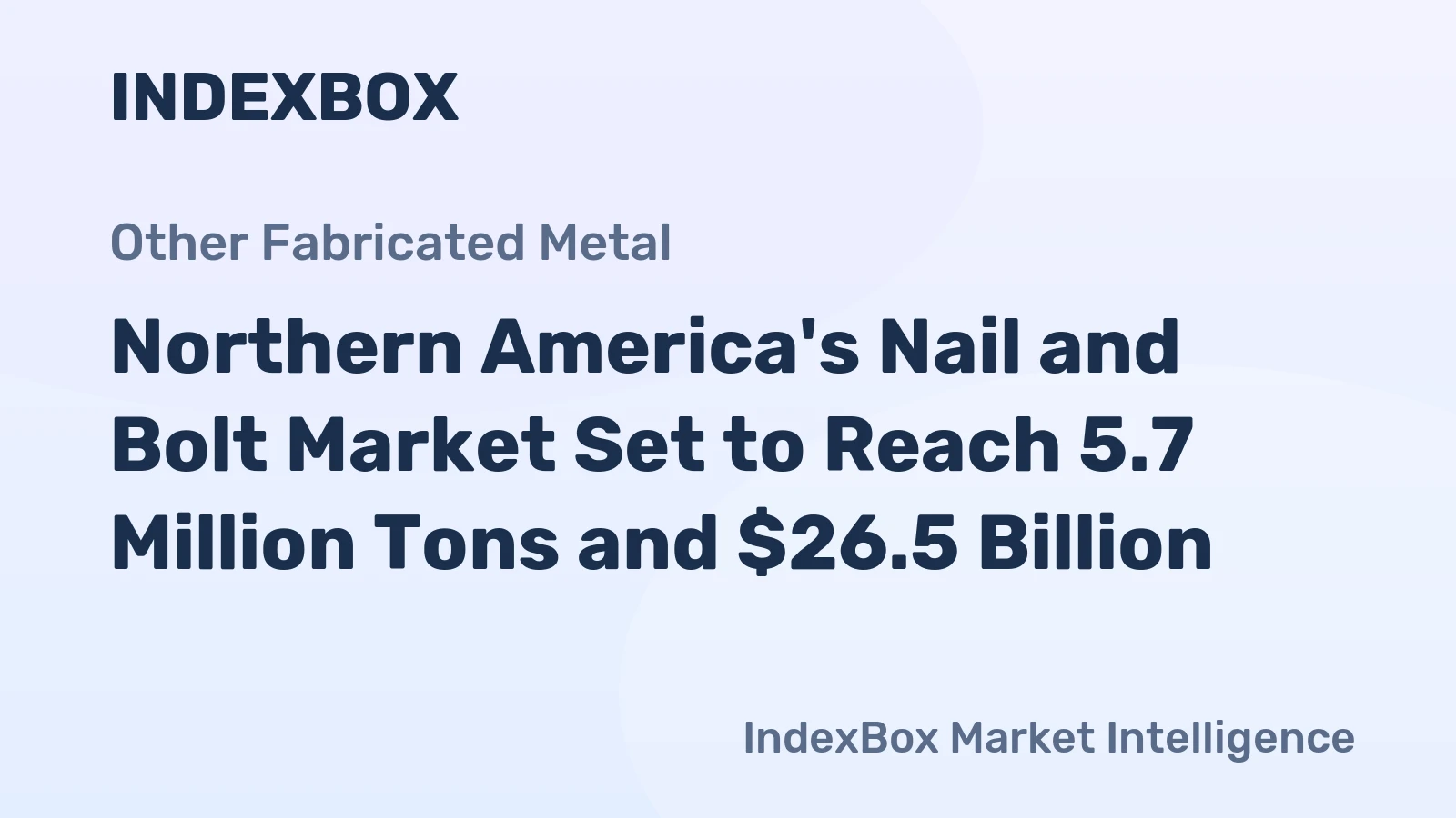 Northern America's Nail and Bolt Market Set to Reach 5.7 Million Tons and $26.5 Billion