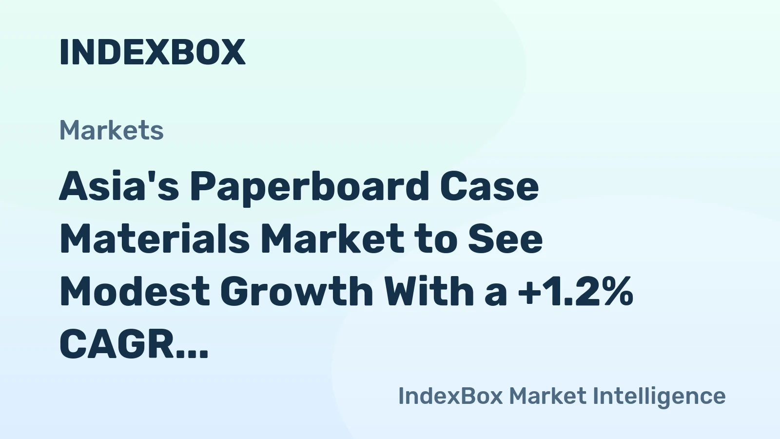Asia's Paperboard Case Materials Market to See Modest Growth With a +1.2% CAGR Through 2035