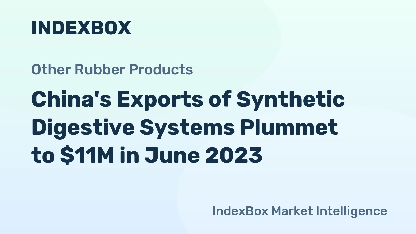 China's Exports of Synthetic Digestive Systems Plummet to $11M in June 2023