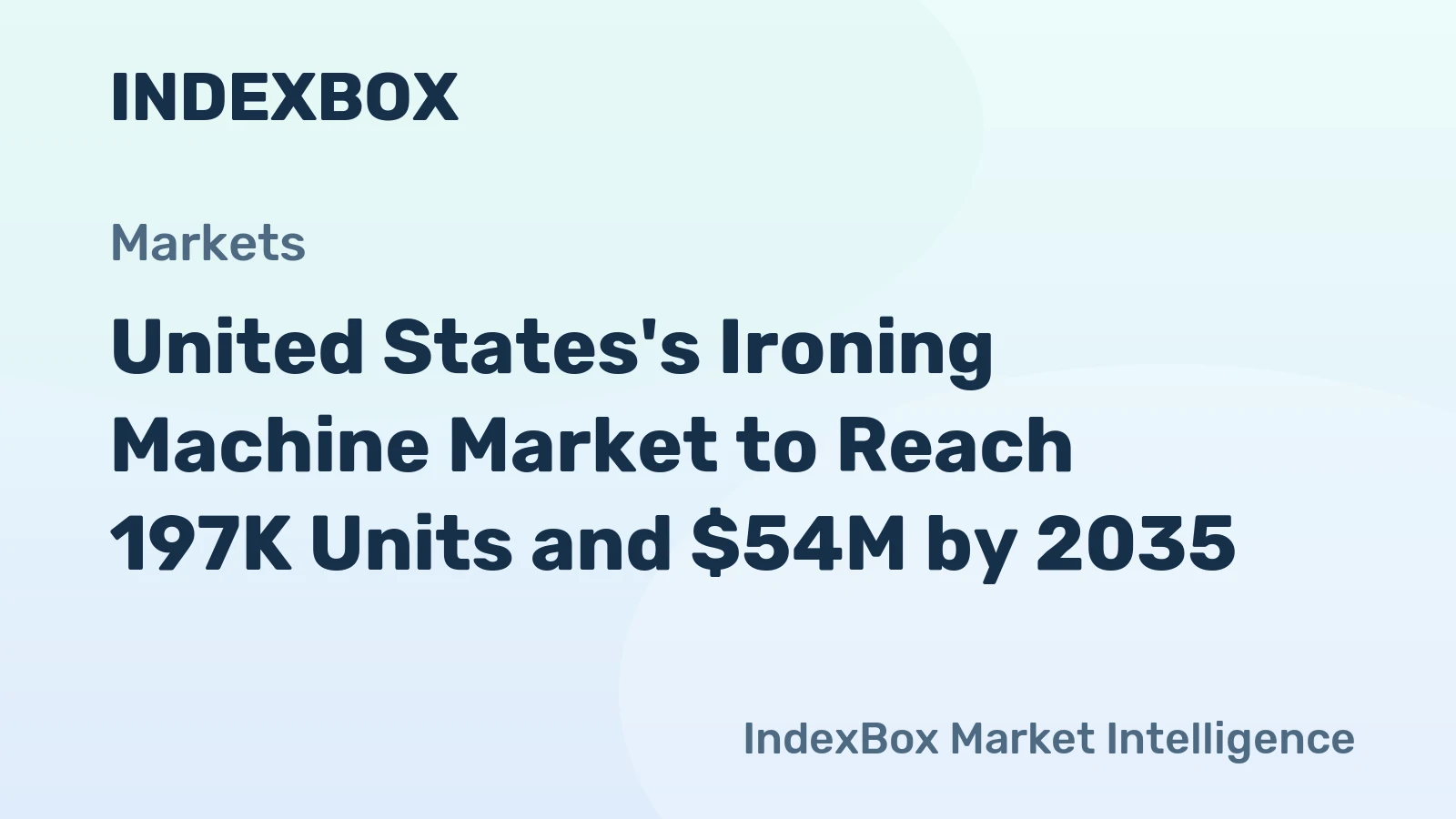 United States's Ironing Machine Market to Reach 197K Units and $54M by 2035