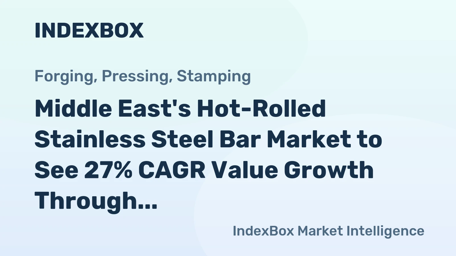 Middle East's Hot-Rolled Stainless Steel Bar Market to See 27% CAGR Value Growth Through 2035