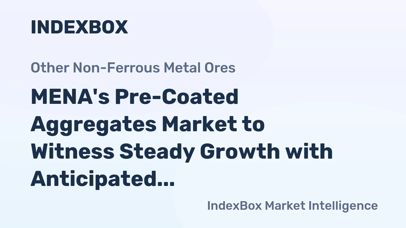 MENA's Pre-Coated Aggregates Market to Witness Steady Growth with Anticipated CAGR of +0.7% from 2024-2035