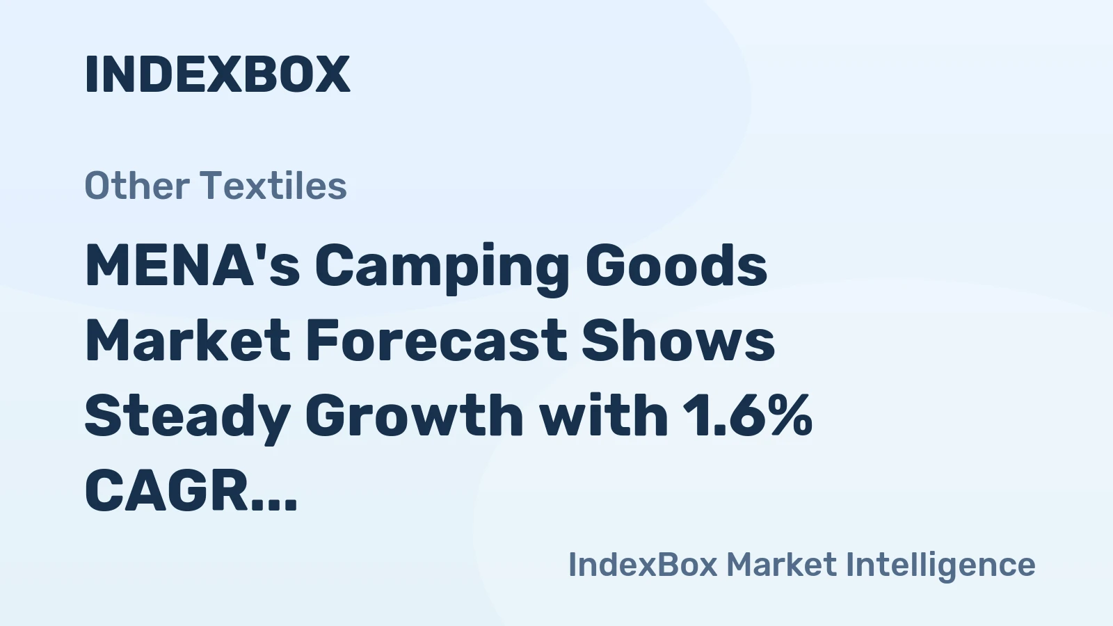 MENA's Camping Goods Market Forecast Shows Steady Growth with 1.6% CAGR Through 2035