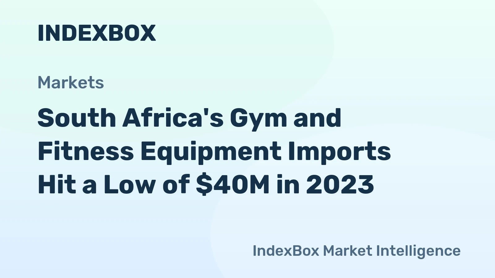 South Africa's Gym and Fitness Equipment Imports Hit a Low of $40M in 2023
