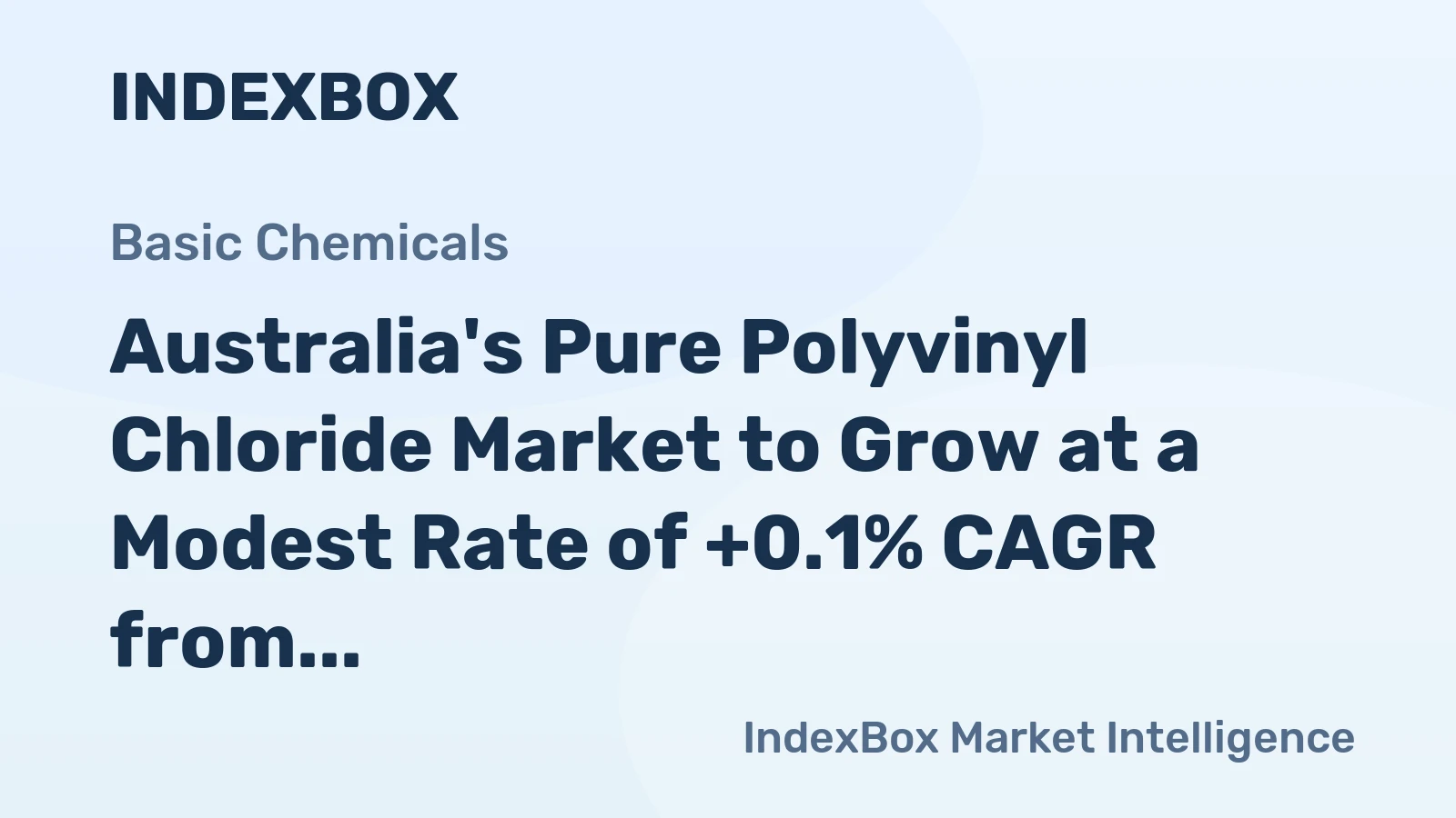 Australia's Pure Polyvinyl Chloride Market to Grow at a Modest Rate of +0.1% CAGR from 2024-2035