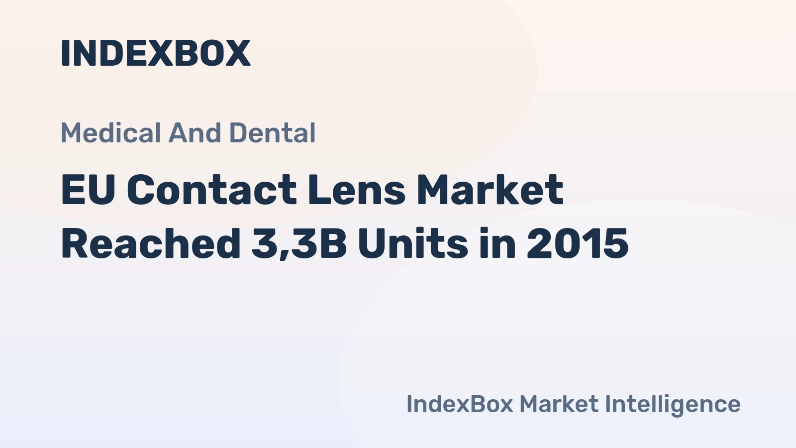 EU Contact Lens Market Reached 3,3B Units in 2015