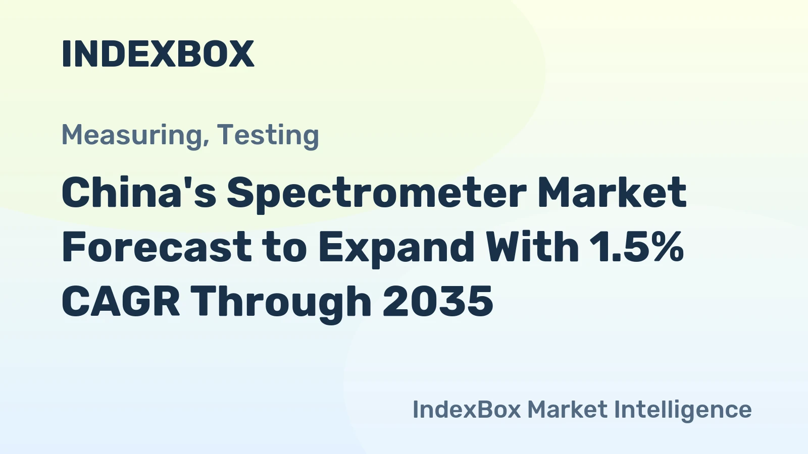 China's Spectrometer Market Forecast to Expand With 1.5% CAGR Through 2035