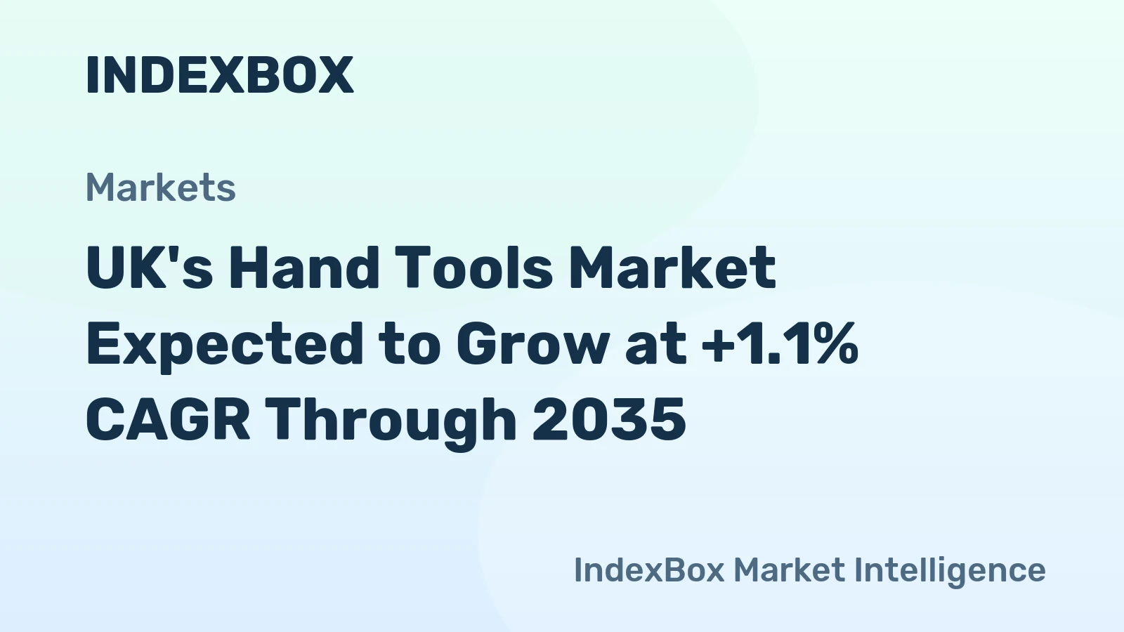 UK's Hand Tools Market Expected to Grow at +1.1% CAGR Through 2035