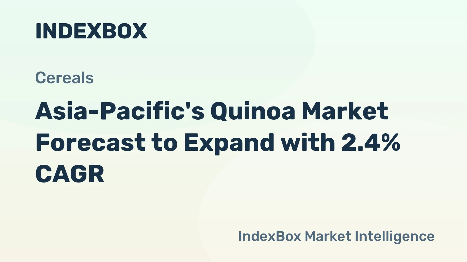 Asia-Pacific's Quinoa Market Forecast to Expand with 2.4% CAGR