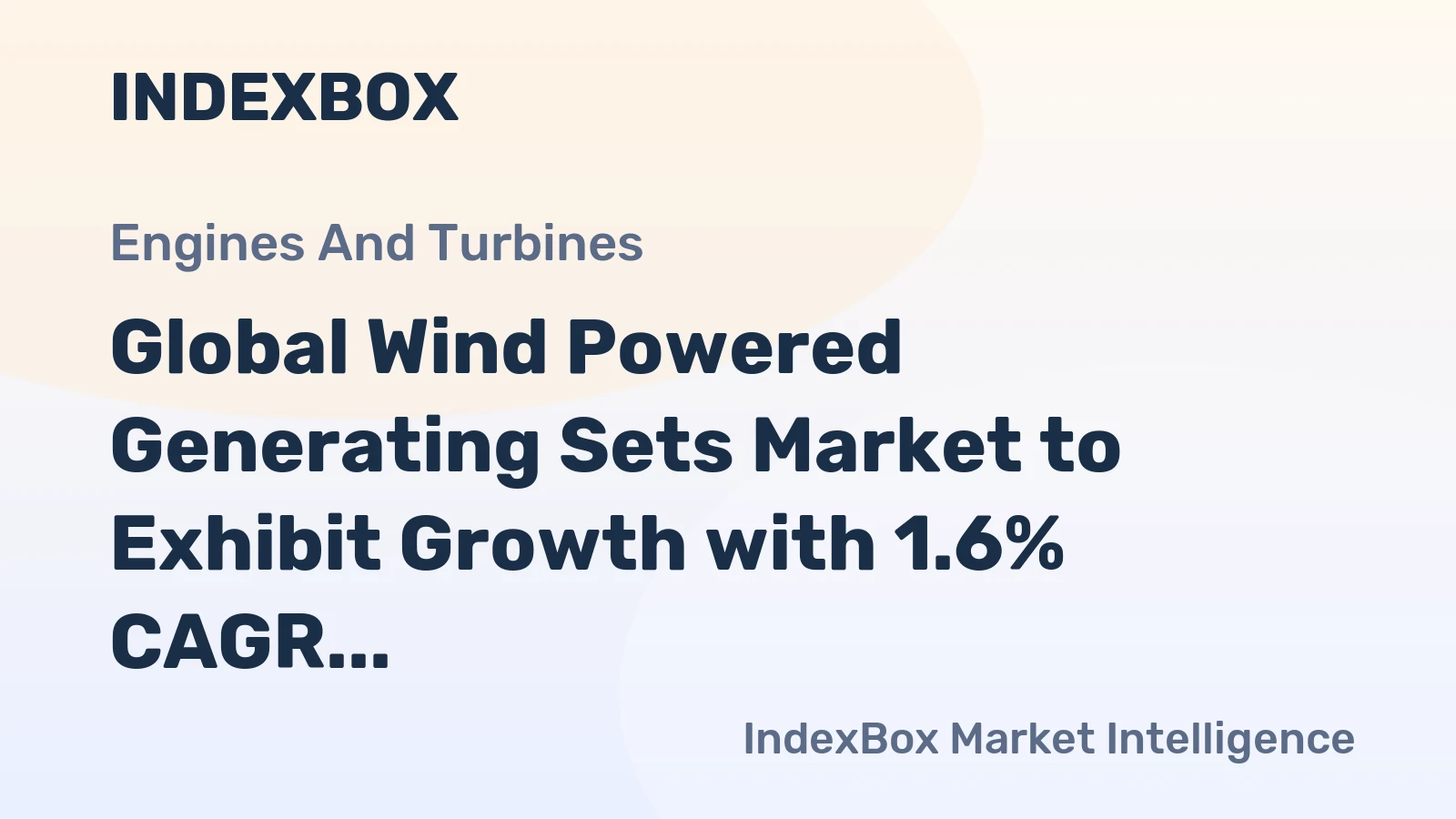 Global Wind Powered Generating Sets Market to Exhibit Growth with 1.6% CAGR by 2035