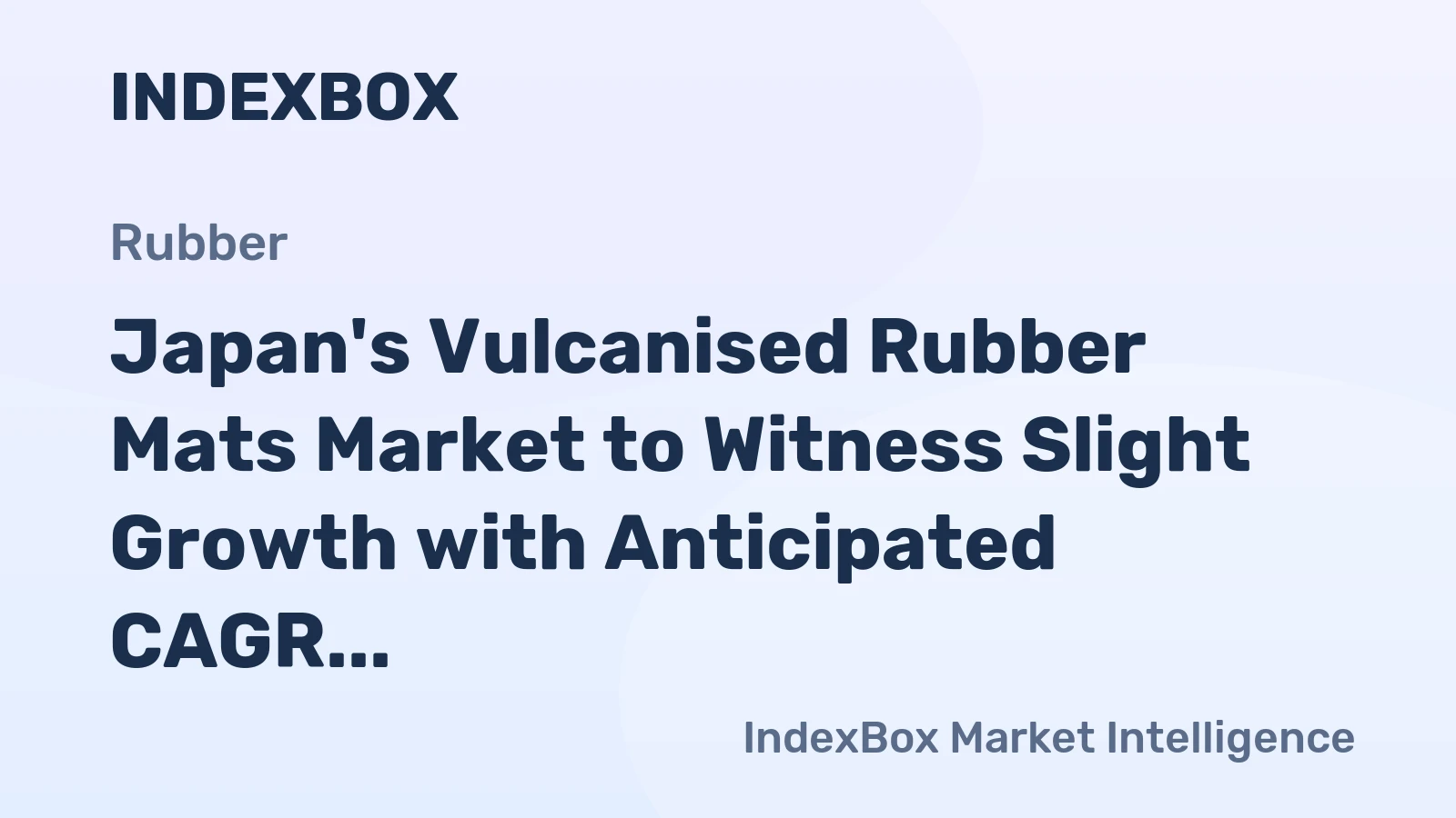 Japan's Vulcanised Rubber Mats Market to Witness Slight Growth with Anticipated CAGR of +0.1% from 2024 to 2035