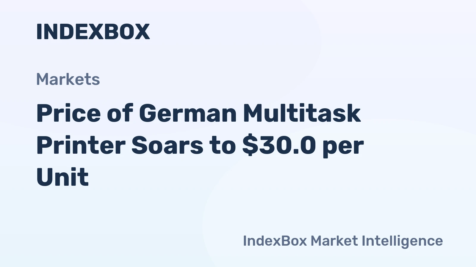 Price of German Multitask Printer Soars to $30.0 per Unit