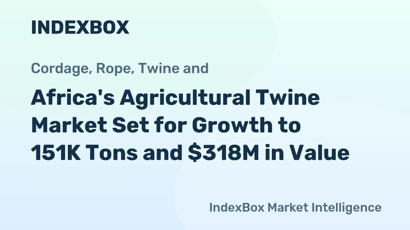 Africa's Agricultural Twine Market Set for Growth to 151K Tons and $318M in Value