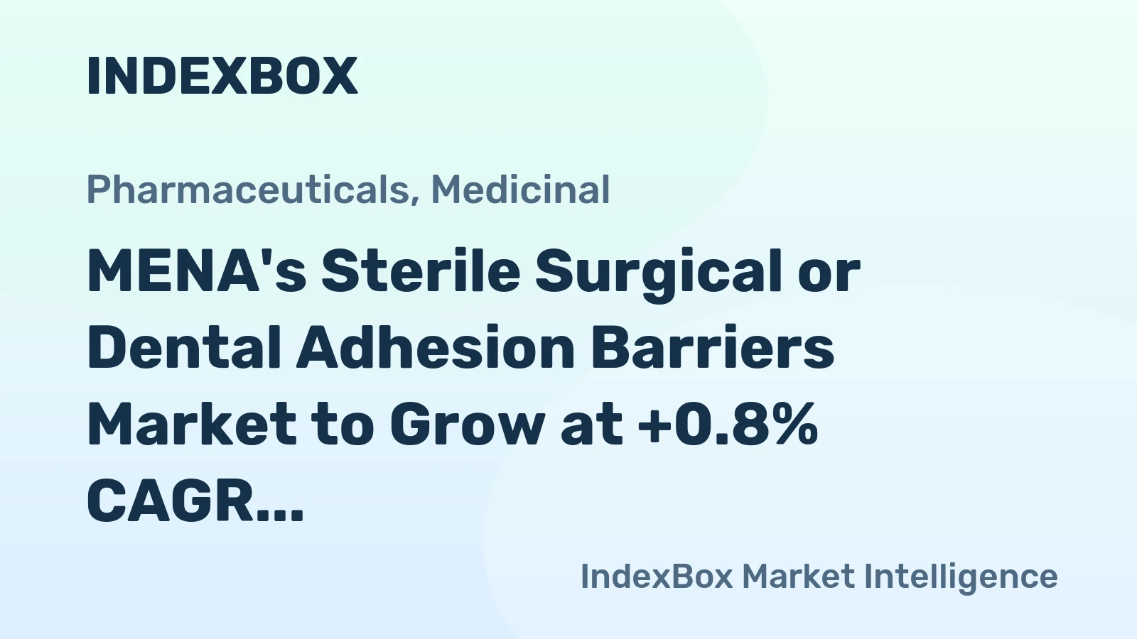 MENA's Sterile Surgical or Dental Adhesion Barriers Market to Grow at +0.8% CAGR, Reaching 7.6K tons by 2035