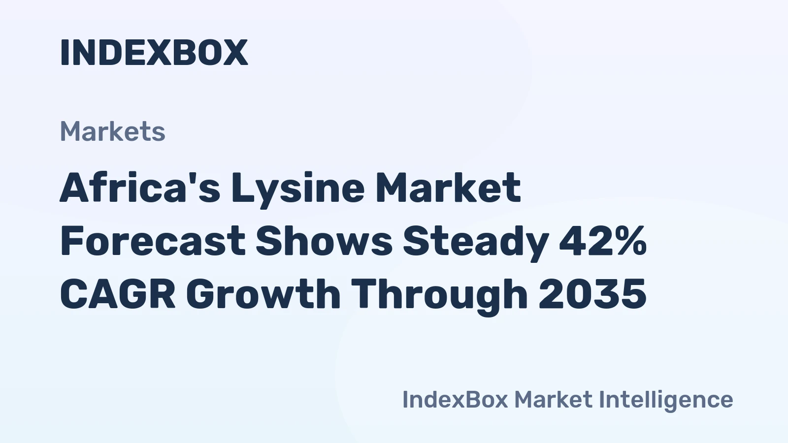 Africa's Lysine Market Forecast Shows Steady 42% CAGR Growth Through 2035