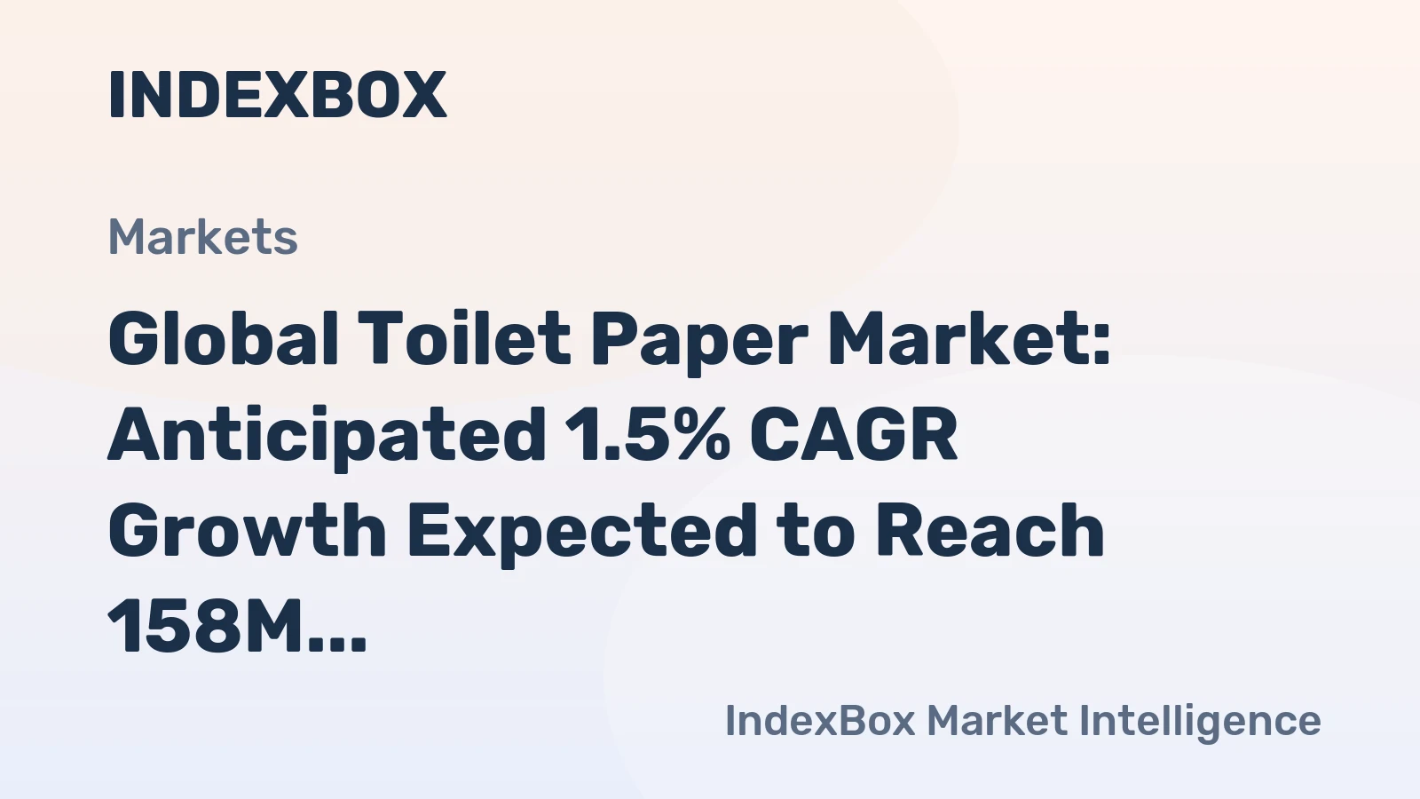 Global Toilet Paper Market: Anticipated 1.5% CAGR Growth Expected to Reach 158M Tons by 2035