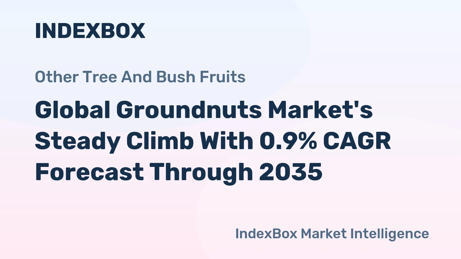 Global Groundnuts Market's Steady Climb With 0.9% CAGR Forecast Through 2035