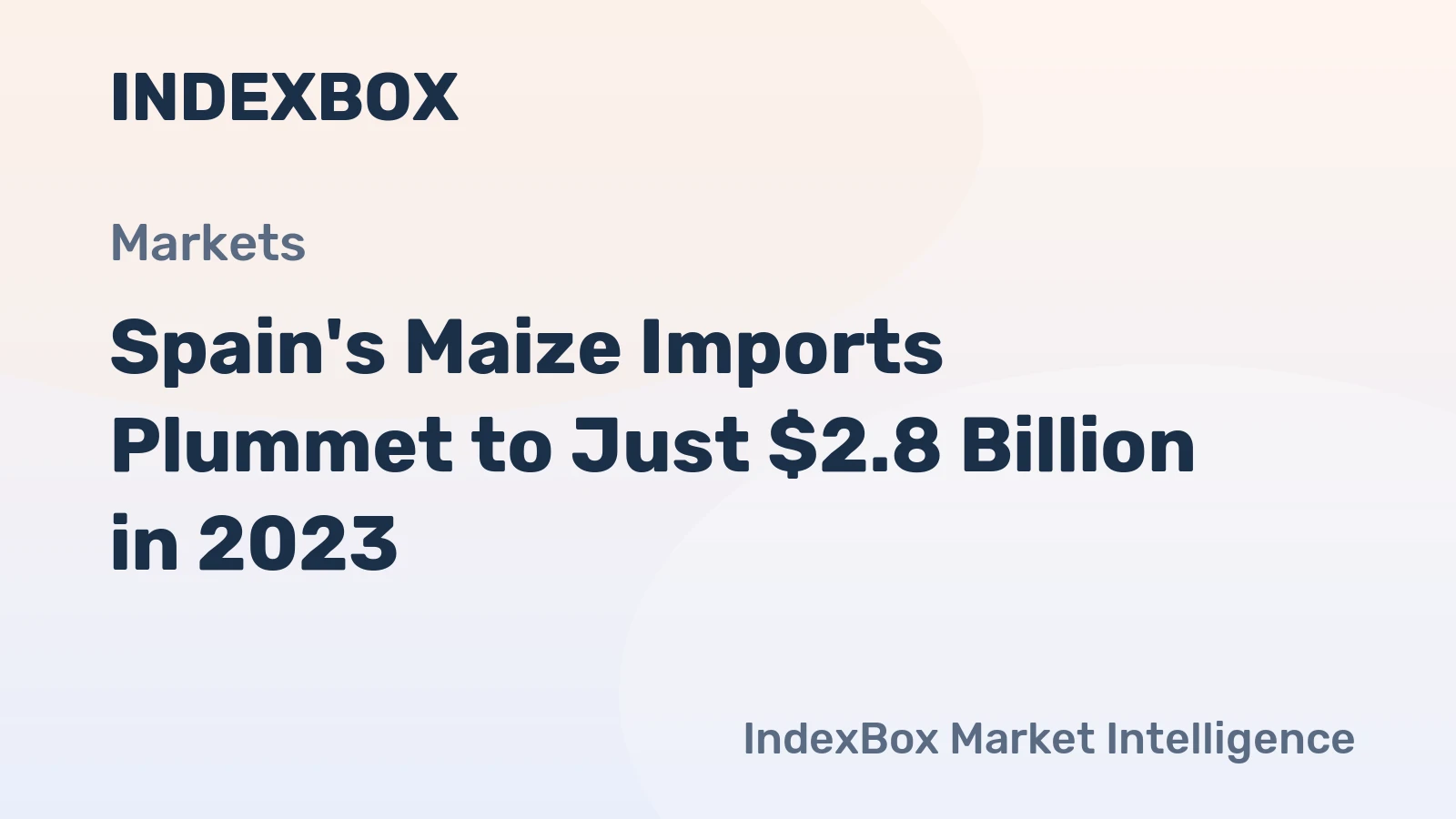 Spain's Maize Imports Plummet to Just $2.8 Billion in 2023
