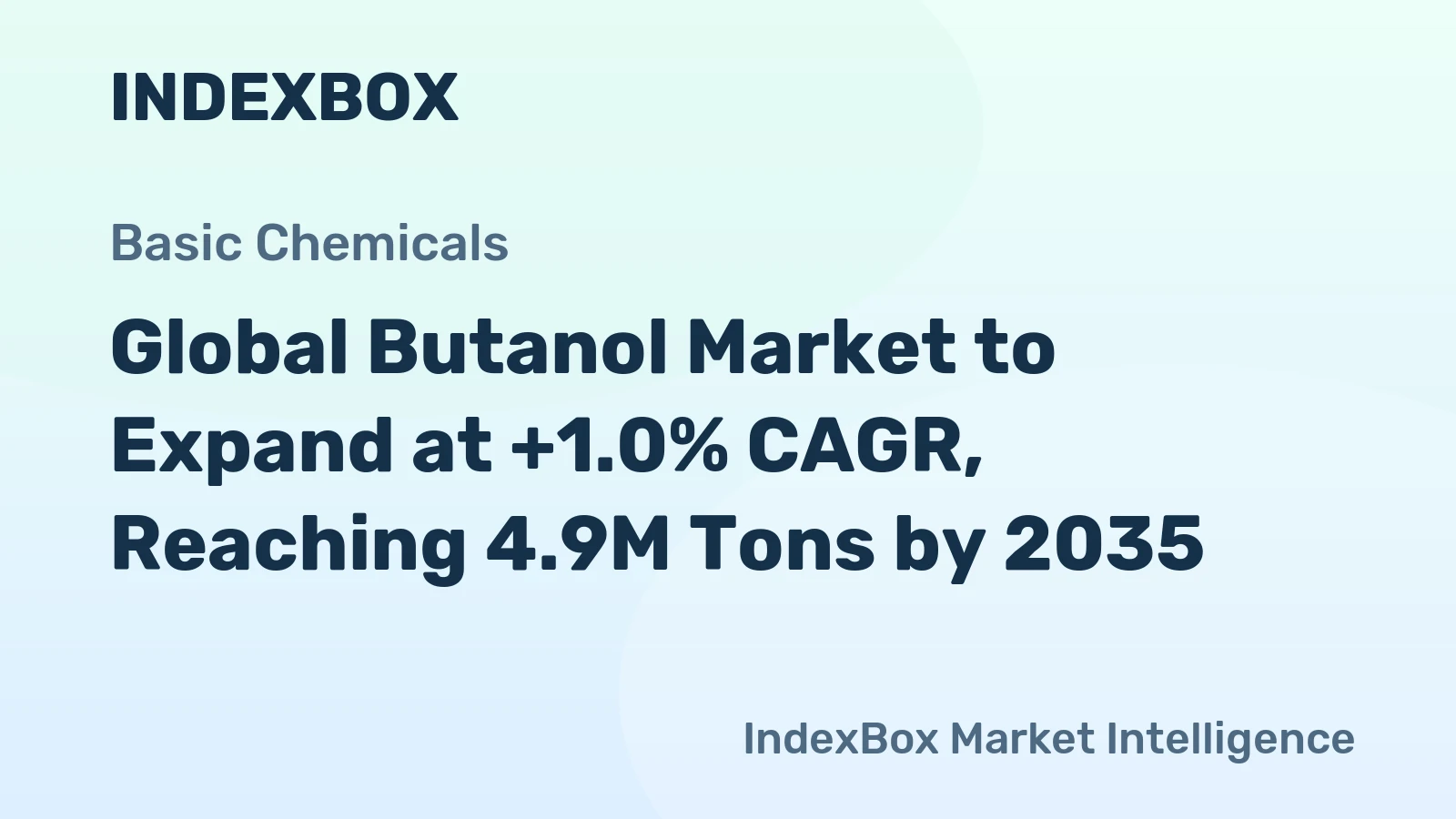 Global Butanol Market to Expand at +1.0% CAGR, Reaching 4.9M Tons by 2035