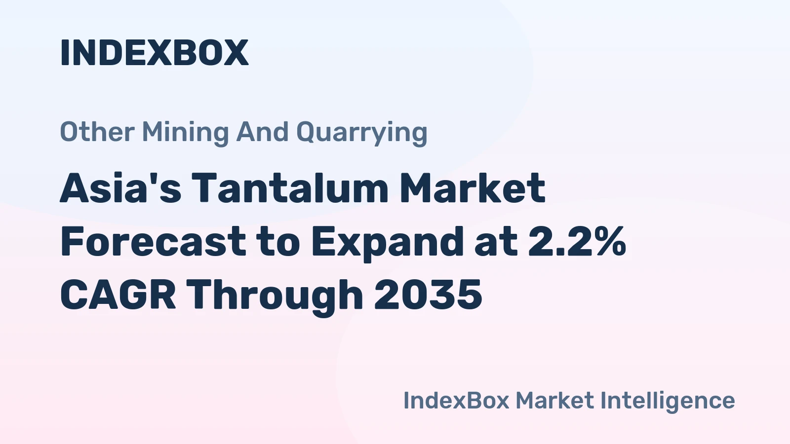 Asia's Tantalum Market Forecast to Expand at 2.2% CAGR Through 2035